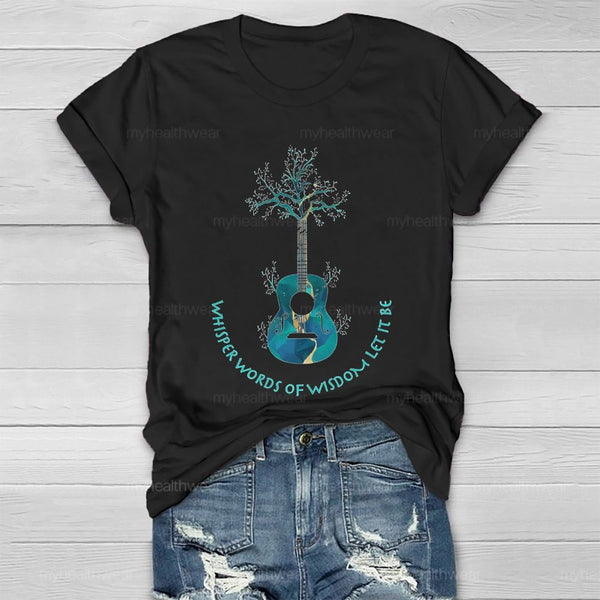 Whisper Words Of Wisdom Let It Be Guitar Tree Healthwear T-shirt